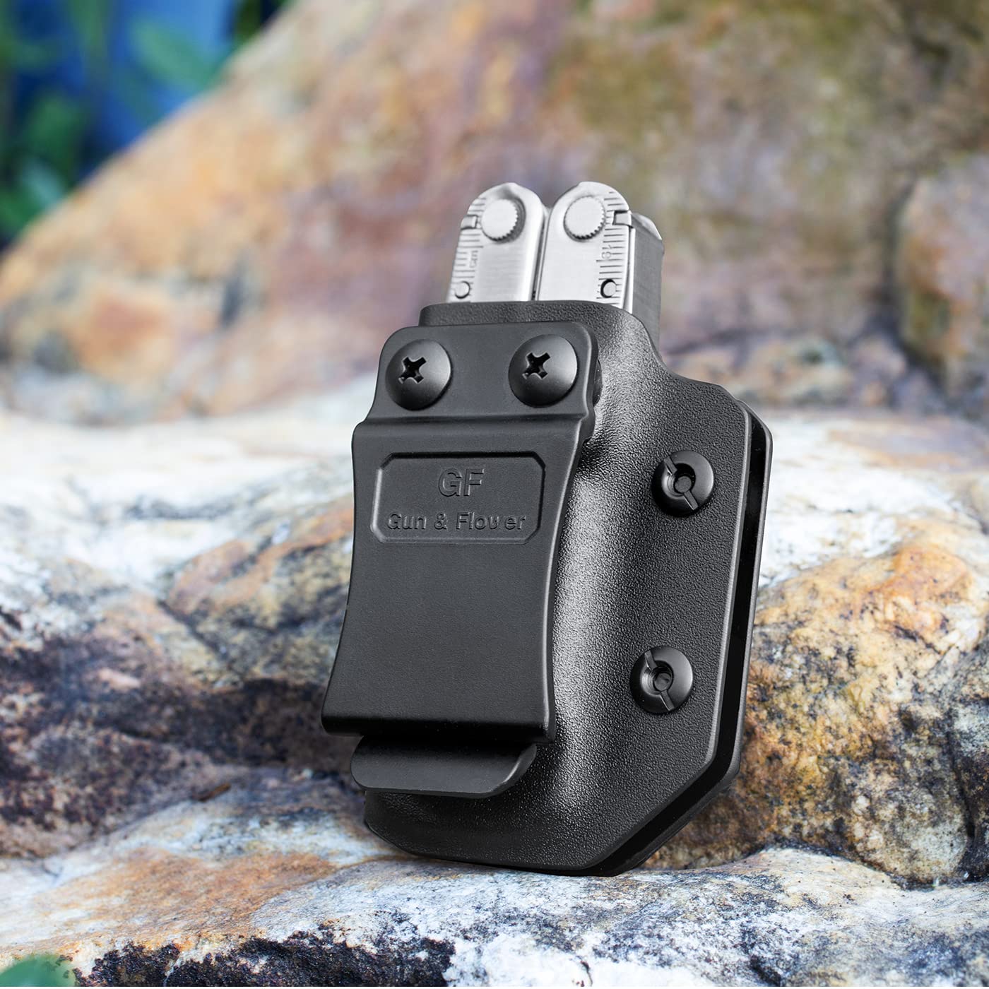 Kydex Multitool Sheath for LEATHERMAN WAVE & WAVE + PLUS/REBAR/SURGE HEAVY DUTY/SKELETOOL Multi Tool Pouch, Multi-tool not included, Kydex and Carbon Fiber Available