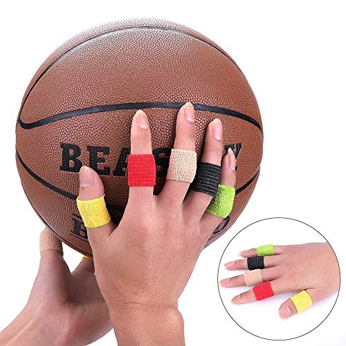 Self Adhesive Bandage Rolls BISIBITA2 Grip Cover Sensi Wrap Tape for Tattoo,Sports,Wrist,Ankle,Pets 5-Yards 24pcs (1 inch, Black)