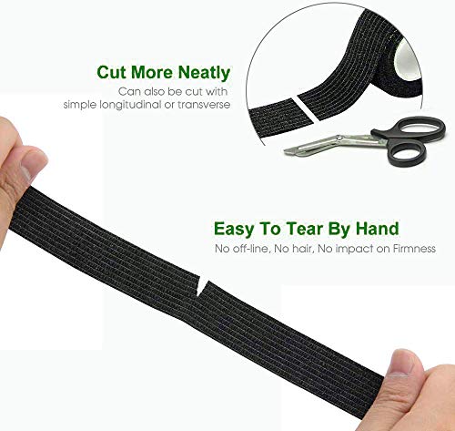 Self Adhesive Bandage Rolls BISIBITA2 Grip Cover Sensi Wrap Tape for Tattoo,Sports,Wrist,Ankle,Pets 5-Yards 24pcs (1 inch, Black)
