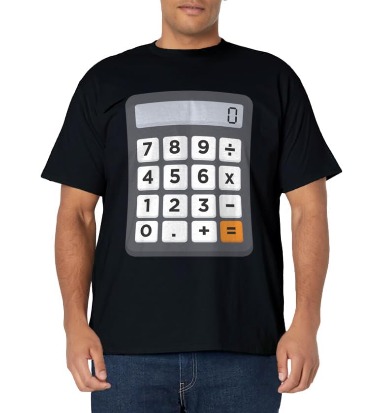 Funny Accountant Halloween Costume Outfit Math Calculator T-Shirt