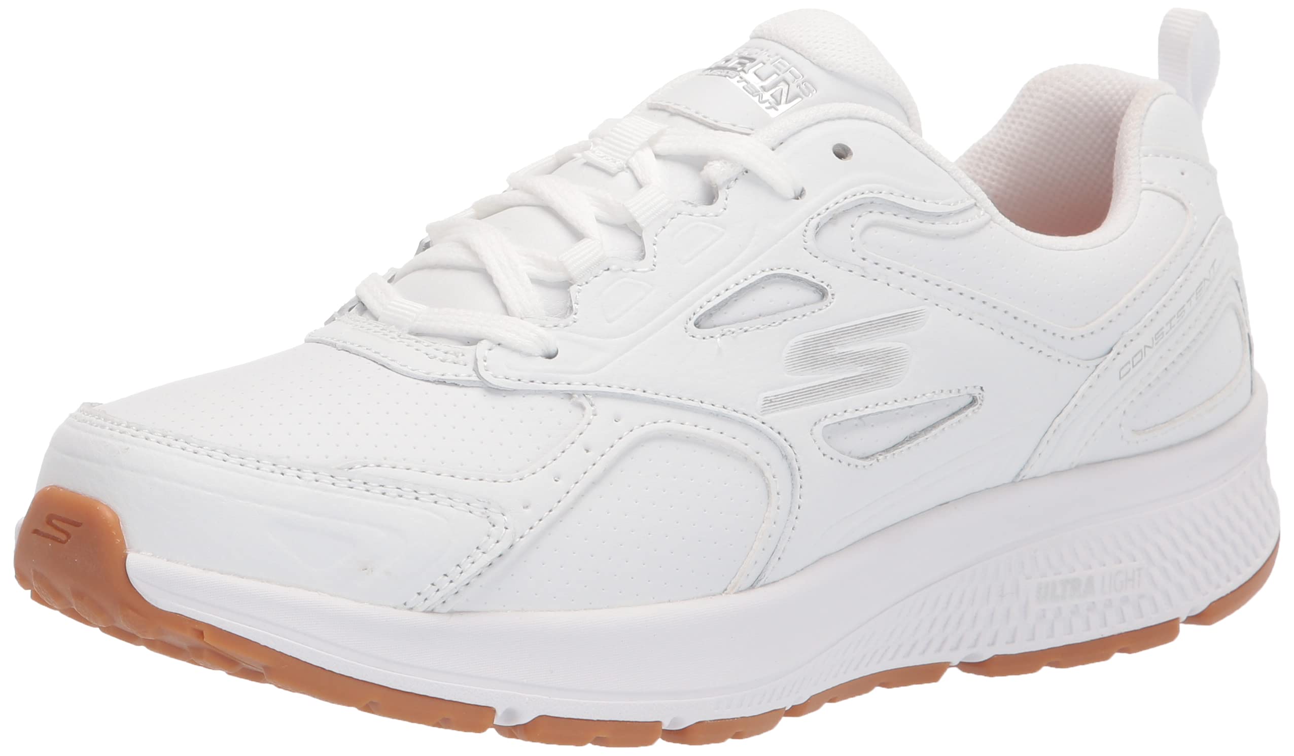 Skechers Women's GO Run CONSISTENT-Broad Spectrum Sneaker, White, 9