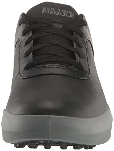 Skechers Men's Drive 5 Lx Arch Relaxed Fit Spikeless Waterproof Golf Shoe Sneaker, Black/Gry, 9.5