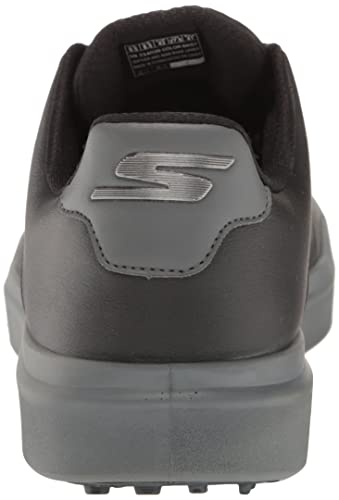 Skechers Men's Drive 5 Lx Arch Relaxed Fit Spikeless Waterproof Golf Shoe Sneaker, Black/Gry, 9.5