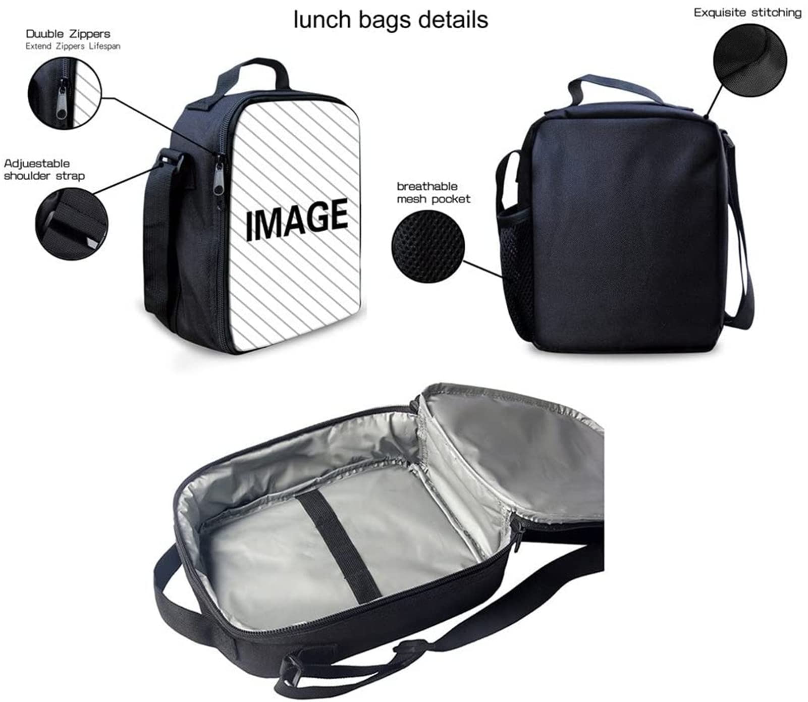 Xhuibop 3 Piece Girls Bookbag and Lunchbox Set Corgi Backpack for High School Students Aesthetic Pencil Case Pouch for Kids Crossbody Lunch Bag