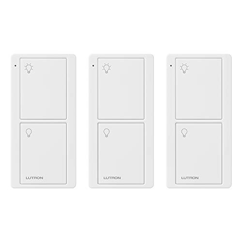 Lutron PJ2-2B-GWH-L01-3 White Pico Remote for Caseta Smart Home Switch (3 Pack) | PJ2-2B-GWH-L01, 3 Count