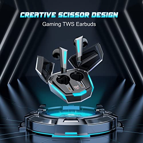 zhhcyyds T32 True Wireless Earbuds with Charging Case, Ear Buds Wireless Bluetooth Earbuds, 5.3 Wireless Earphones Cool Gaming Earbuds Noise Cancelling (Black)