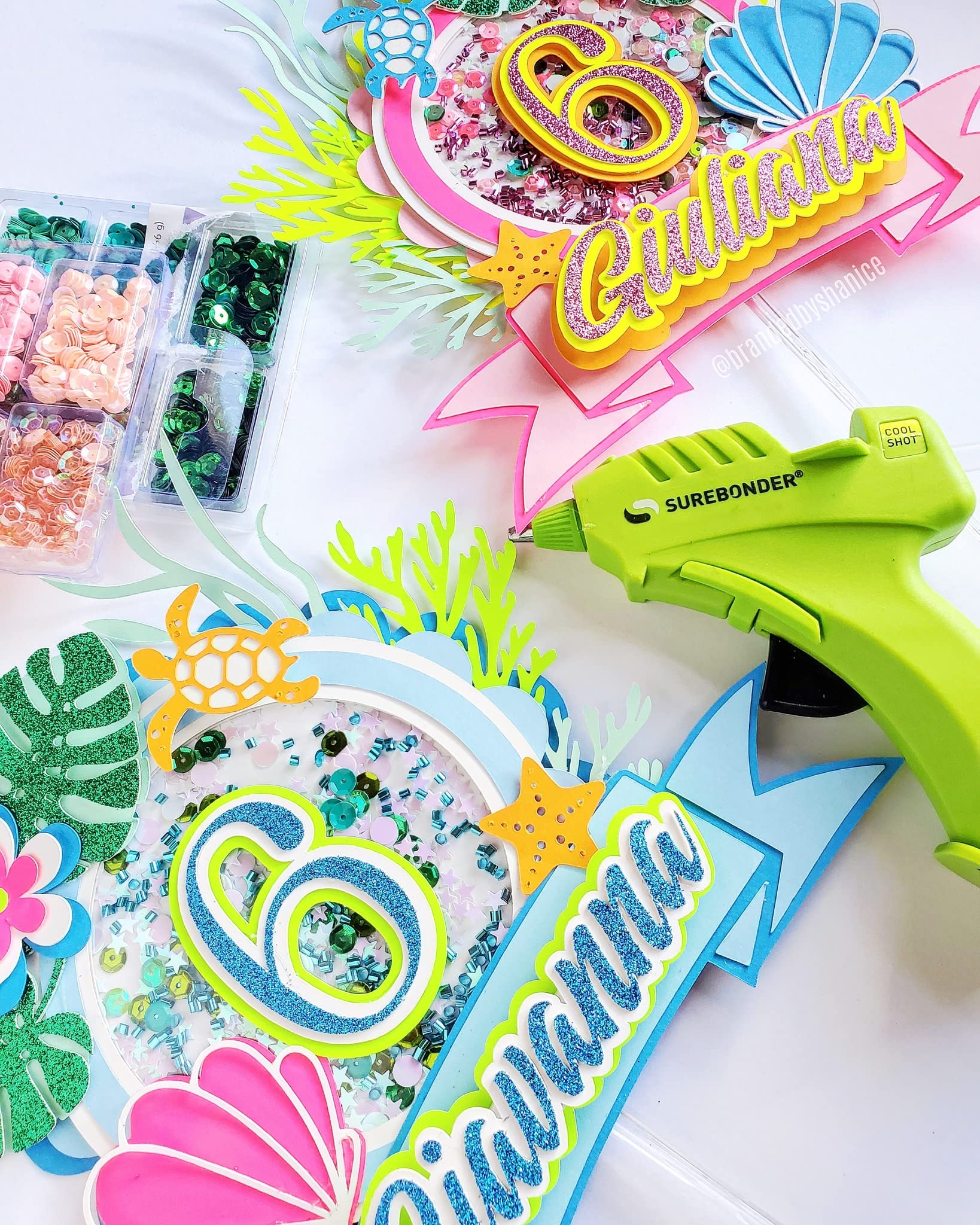 Surebonder Ultra Low Temperature Cool Shot Mini Glue Gun, Compact Size, Extra Safe at 10 Watts, Bonds Delicate Materials Like Paper, Fabric, Foam, Flowers, 12 Sticks Included (Plus Series KD-160FKIT)