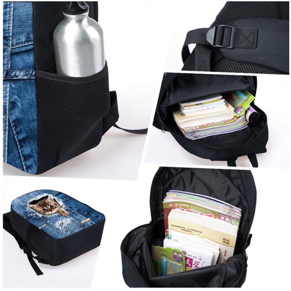 Xhuibop 3 Piece Girls Bookbag and Lunchbox Set Corgi Backpack for High School Students Aesthetic Pencil Case Pouch for Kids Crossbody Lunch Bag