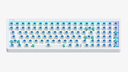 nuphy Halo96 Mechanical Gaming Keyboard, 96% RGB Hot-swap Wireless Keyboard, Supports Bluetooth、2.4G and Wired Connection,Compatible with Mac and Windows-White(Baby Kangaroo)
