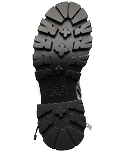 DKNY Women's Sava Lace Up Buckled Combat Boot Fashion, Black, 6