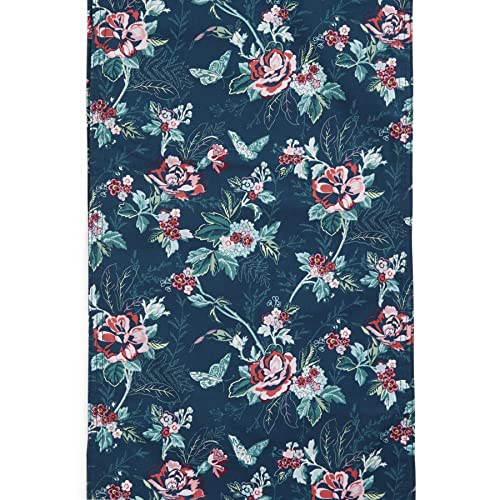 Vera Bradley Women's Cotton Reversible Table Runner, Rose Toile - Recycled Cotton, One Size