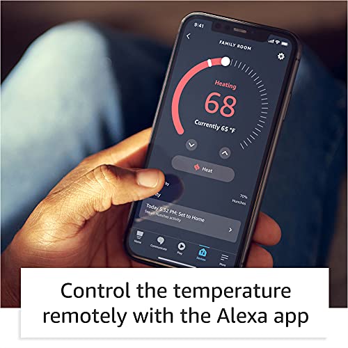 Certified Refurbished Amazon Smart Thermostat β ENERGY STAR certified, DIY install, Works with Alexa β C-wire required