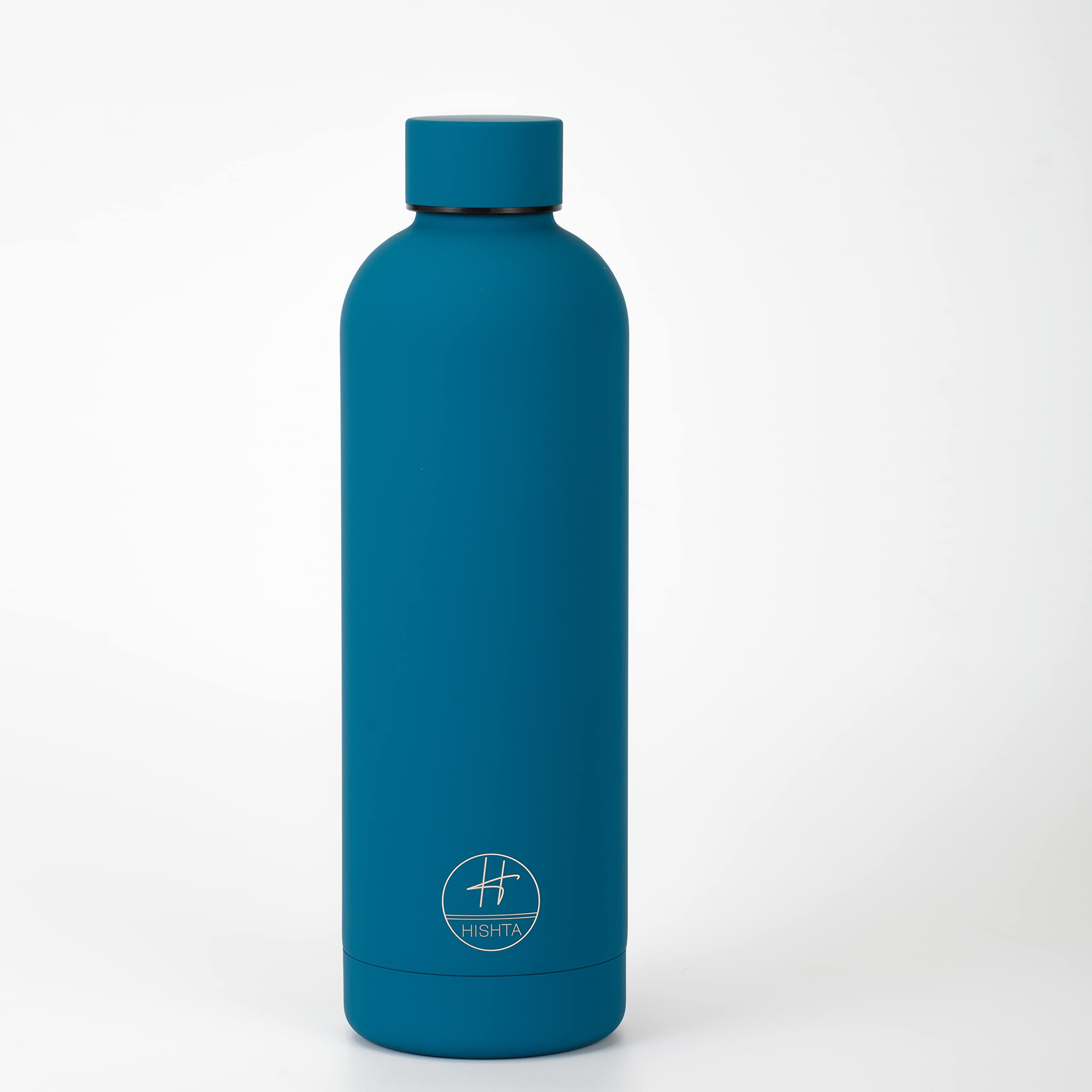 HISHTA 750mL Insulated Drinking Water Bottle - Double Wall Stainless Steel, BPA-Free, 12-24 Hour Thermal Insulation Performance, Sports Water Bottle with Secure Twist Cap - Navy Blue