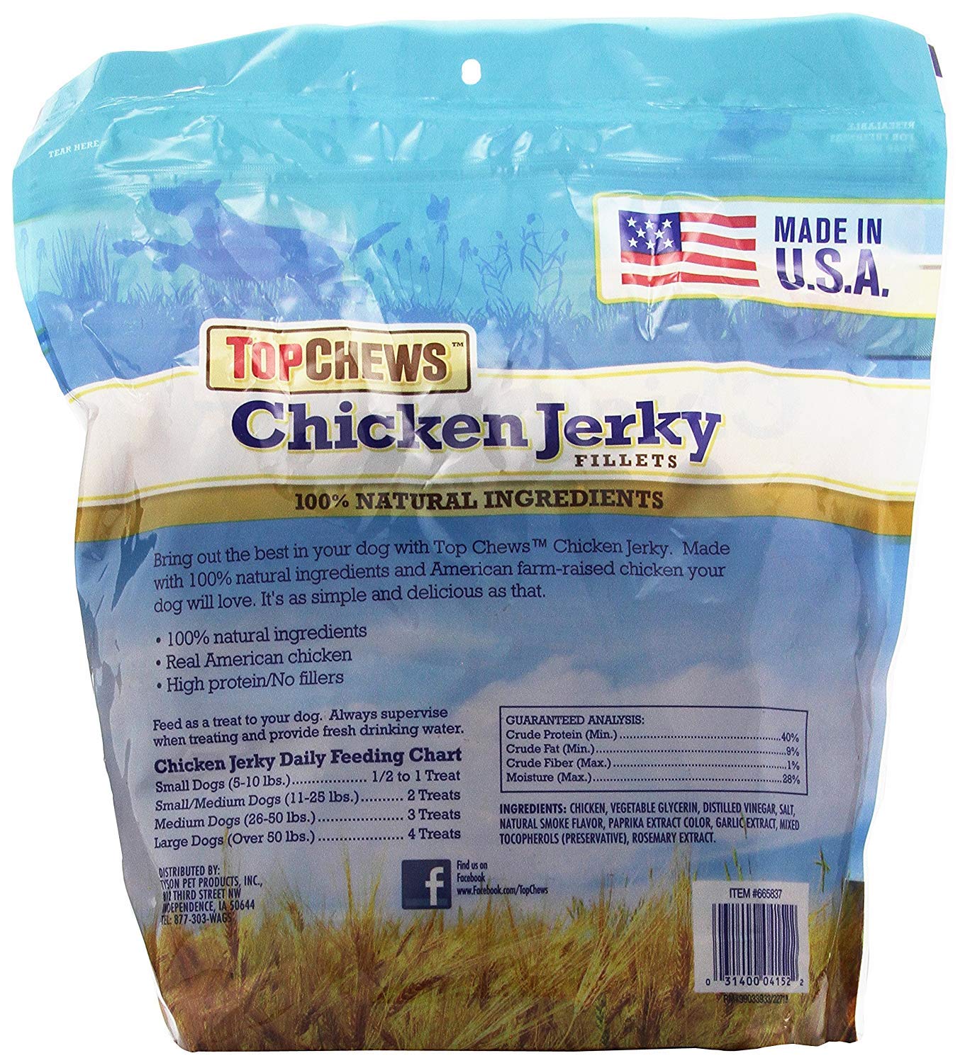 Top Chews Chicken Jerky 48Oz