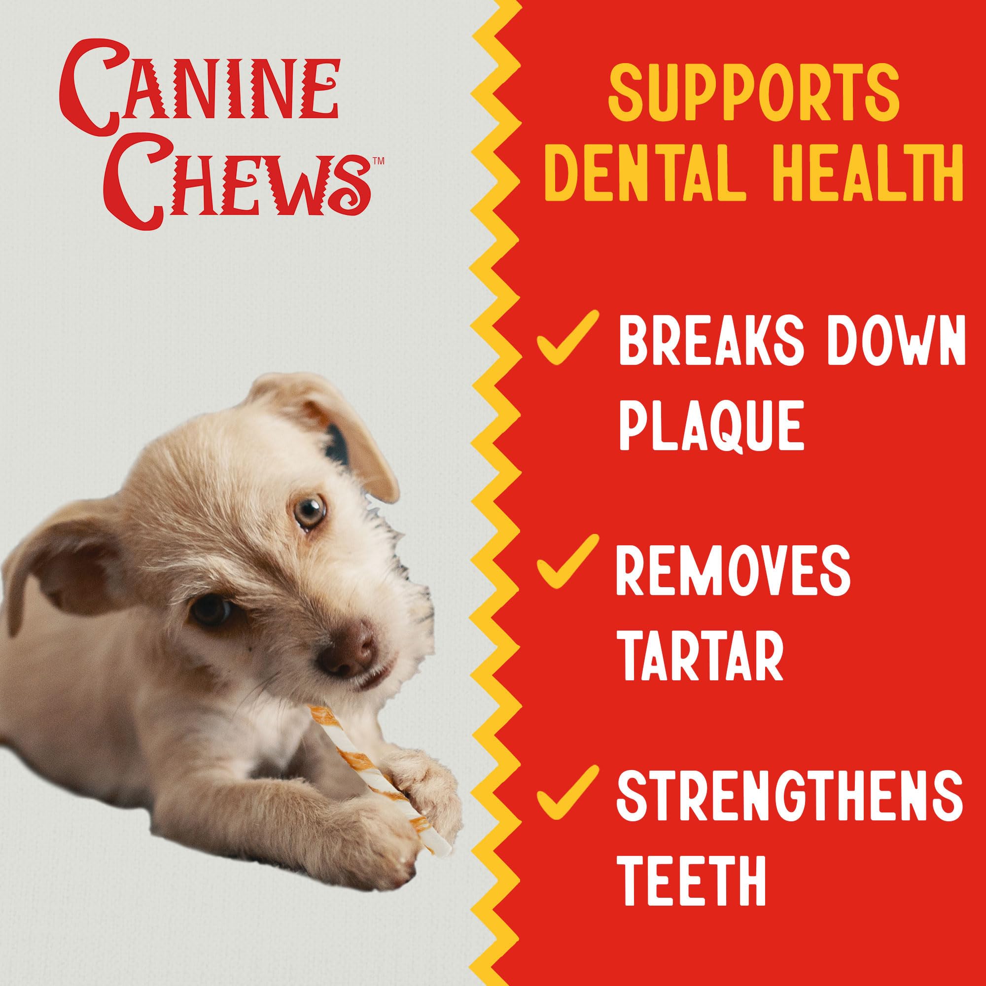 Canine Chews Chicken-Wrapped Rawhide Twists for Dogs - Pack of 45 U.S.A. Sourced Chicken Wrapped Rawhide Dog Treats, Sticks for Dogs - Premium & Natural Beefhide Chews