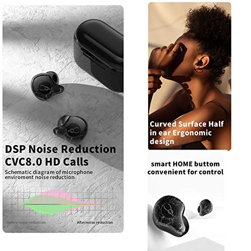 Sabbat X12 Ultra 5.0 Bluetooth Headset Earbuds Camouflage Pattern Fashion Leisure in-Ear Sports Bluetooth Headset for iPhone Samsung iPad Android (Advanced Stone)