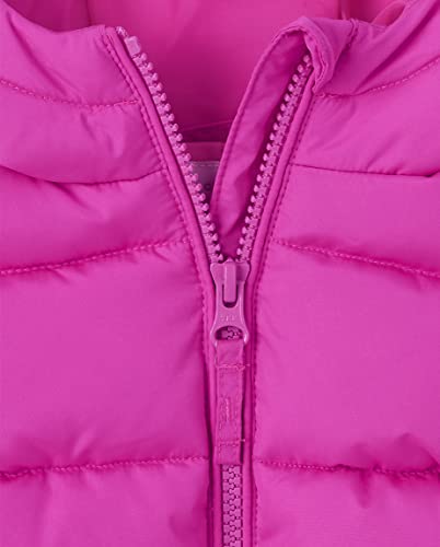 The Children's Place baby girls And Toddler Medium Weight Puffer Jacket, Wind-resistant, Water-resistant Jacket, Enchanted Pink, 4T US