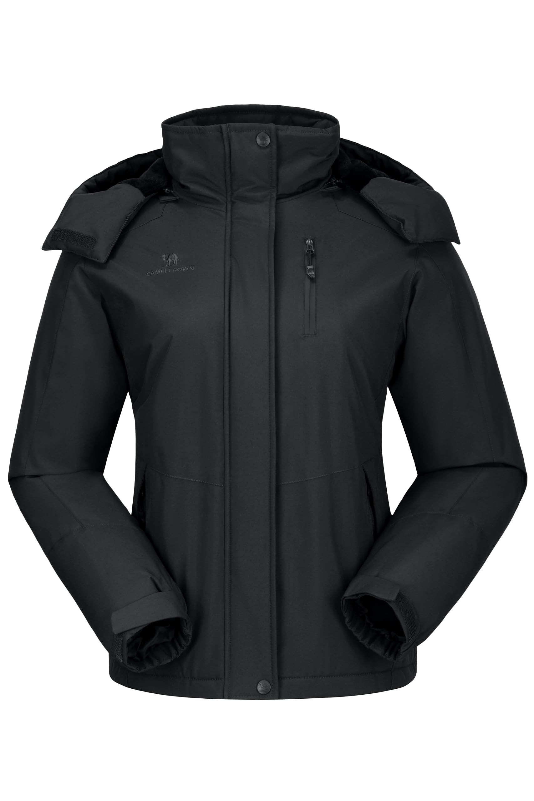 CAMELSPORTS Women's Waterproof Snow Ski Jakcet Fleece Warm Winter Coat Hooded Windproof Insulated Snowboarding Jacket