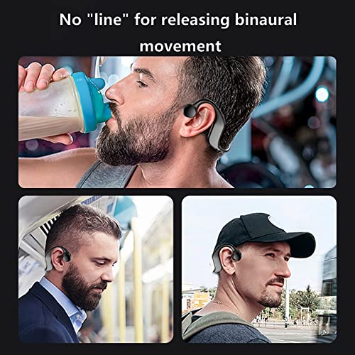 Bluetooth Headphones Open Ear Headphones Bluetooth 5.2 Sports Wireless Earphones with Built-in Mic,Sweat Resistant Headset for Cycling,Running,Hiking