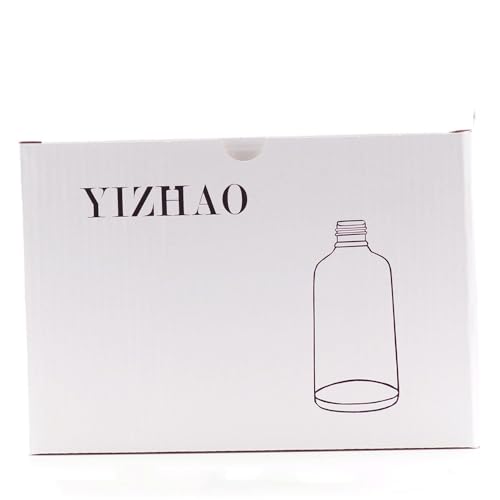 Yizhao Blue Glass Spray Bottles 2oz, with Small Fine Mist Spray, Metal Cap, Refillable for Essential Oil,Travel,Cleaning,Perfume,Aromatherapy,Makeup – 12 Pcs