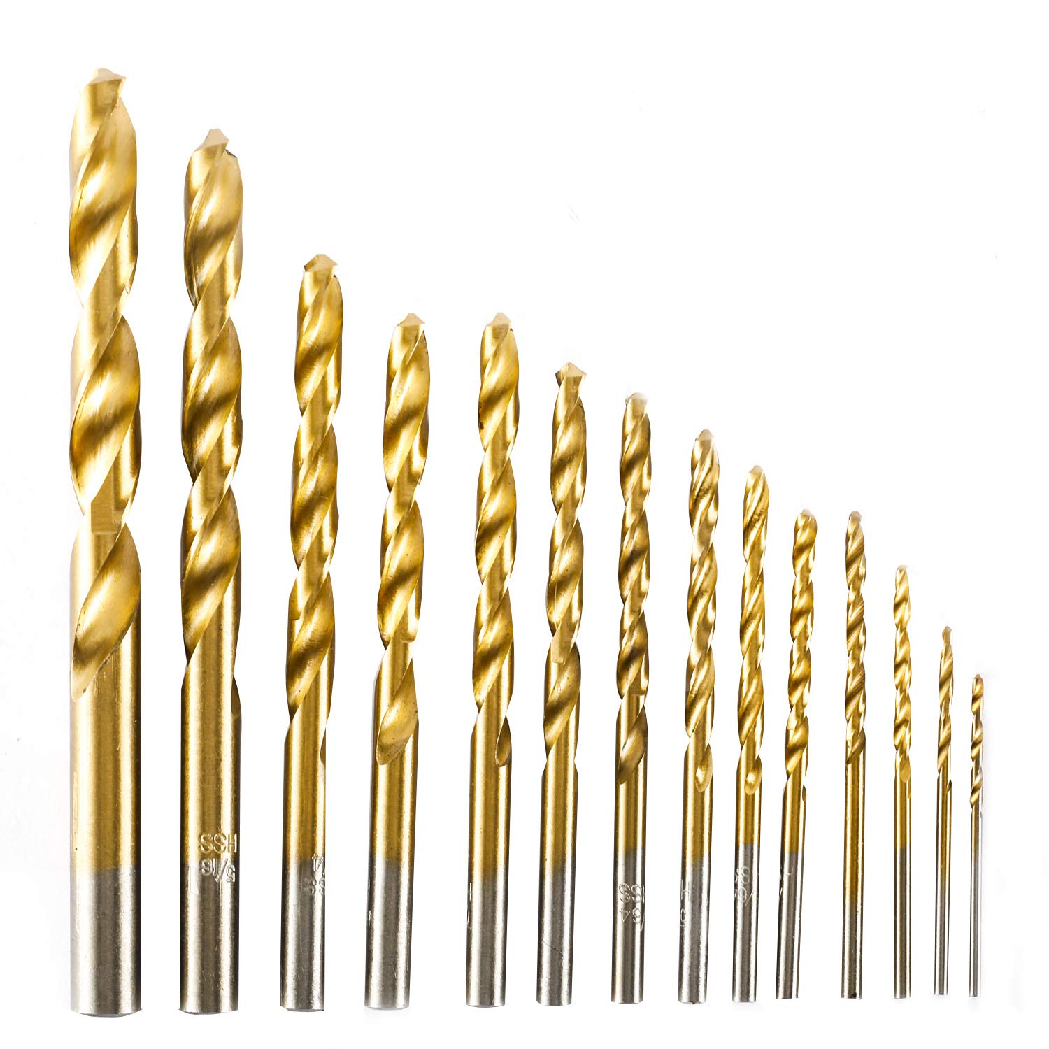 Yaegoo Titanium Twist Drill Bit Set High Speed Steel for Steel, Wood, Plastic, Metal, Copper, Aluminum Alloy with Storage Case (99 PCS)