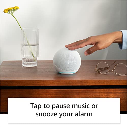 All-New Echo Dot (5th Gen, 2022 release) with clock Cloud Blue with Amazon Smart Plug