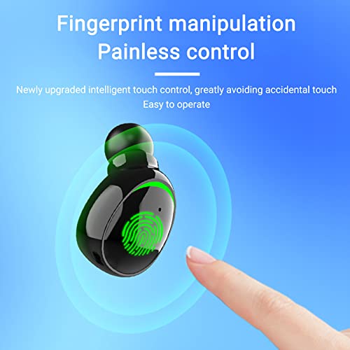 Wireless TWS Earbuds Earphones - Bluetooth 5.1 in-Ear Sports Headphones, IPX5 Waterproof, Finger Control, LED Digital Display Headset with Microphone & Charging Case