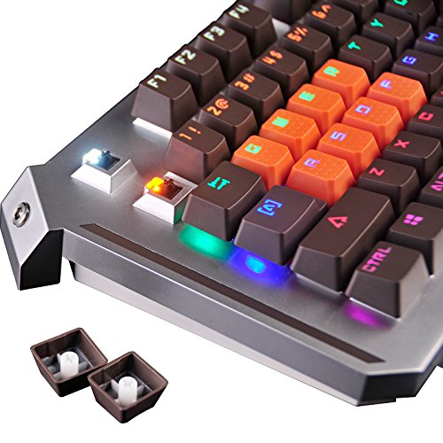 Bloody Gaming B740 Wired Optical Gaming Keyboard with Ergonomic Wrist Rest – Quiet & Satisfying Switch Keyboard - LED Backlit Illuminated Keys – Water/Splash Resistant - [Black Switches – LK Gen 1]