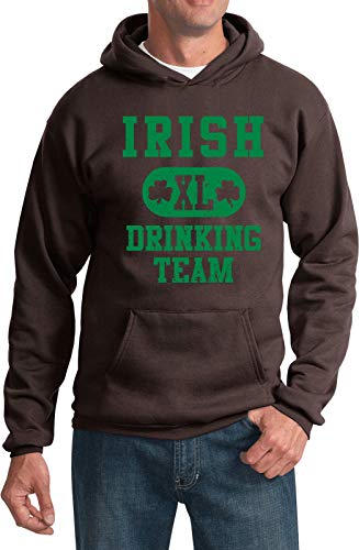 Buy Cool Shirts St Patricks Day Irish Drinking Team Hoodie, Chocolate 4XL