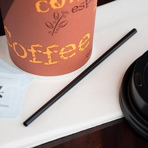 Pete's Packs - 100 Black Food-Safe Plastic 5 inch Drinking Coffee Stirrers for Wedding Coffee Sip Stir Sticks for Cocktail Tea Chocolate Hot Water Cold Drinks Cups Travel Mugs Crafts Home (5 Inch)