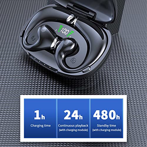 True Wireless Bone-Conduction Bluetooth Headset 5.3 No in Ear Ear HiFi Audio Quality Dual HD Call 480H Long Endurance Can Not Be Thrown Off The Sports Head