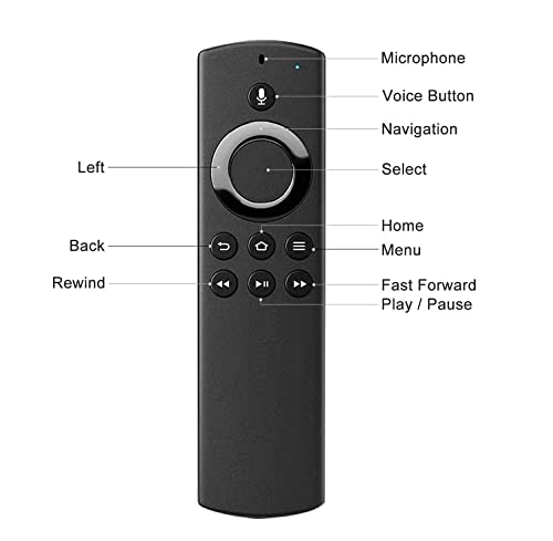 Amtone Replacement PE59CV Voice Remote (2nd Gen) w/TV Controls fit for TV Stick (2nd Gen, 3rd Gen, Lite, 4K), TV Cube (1st Gen, 2nd Gen, and Later), Fire TV (3rd Gen, Pendant Design)