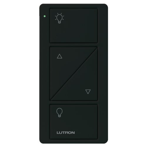 Lutron Pico Smart Remote Control for Caséta Smart Dimmer Switch, 2-Button with Raise/Lower, PJ2-2BRL-GBL-L01, Black