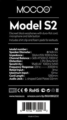 Classic Earbuds with Microphone, Anti Tangle Cord & L-Shaped Headphone Jack