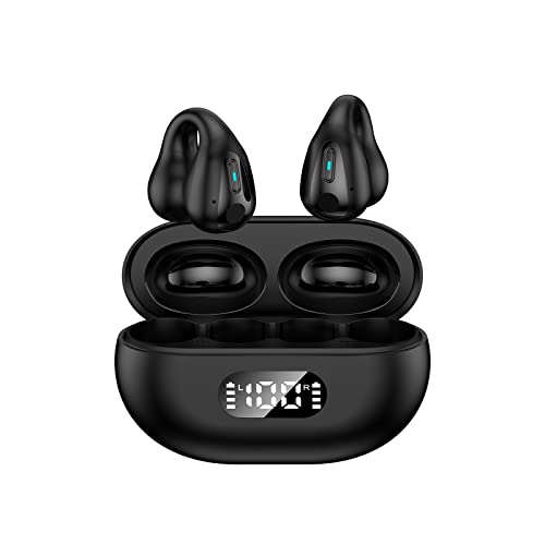 GURSAC Wireless Ear Clip Bone Conduction Headphones Bluetooth Waterproof Mini Sports Running Earring Headphones Open Ear in Ear Headphones Wireless Earbuds