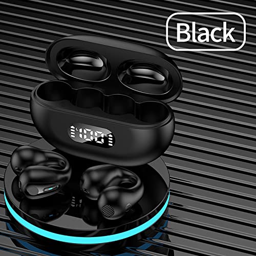 GURSAC Wireless Ear Clip Bone Conduction Headphones Bluetooth Waterproof Mini Sports Running Earring Headphones Open Ear in Ear Headphones Wireless Earbuds