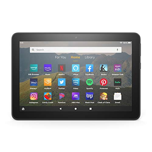 Fire HD 8 Smart Home Bundle including Fire HD 8 Tablet 64 GB Ad-Supported (Black) with Blink Mini Camera