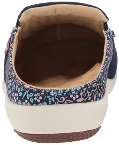Spenco Women's Siesta Via Slide Clog, Peacoat Floral, 6