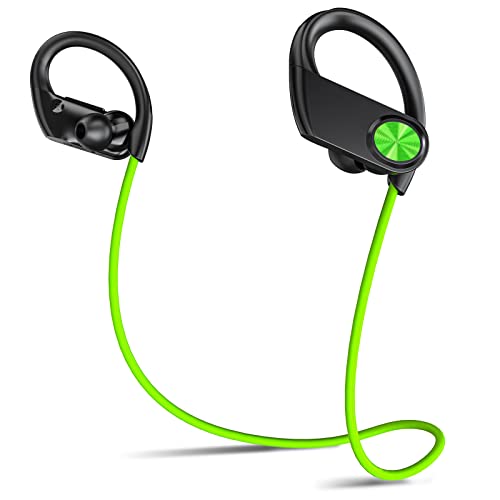 ZZN Bluetooth Running Headphones, Wireless Waterproof IPX7 Earbuds with Earhooks,Sport Earbuds in Ear,16H Playtime Sweatproof Headphones for Gym Running Workout, Comfortable Ear Hook