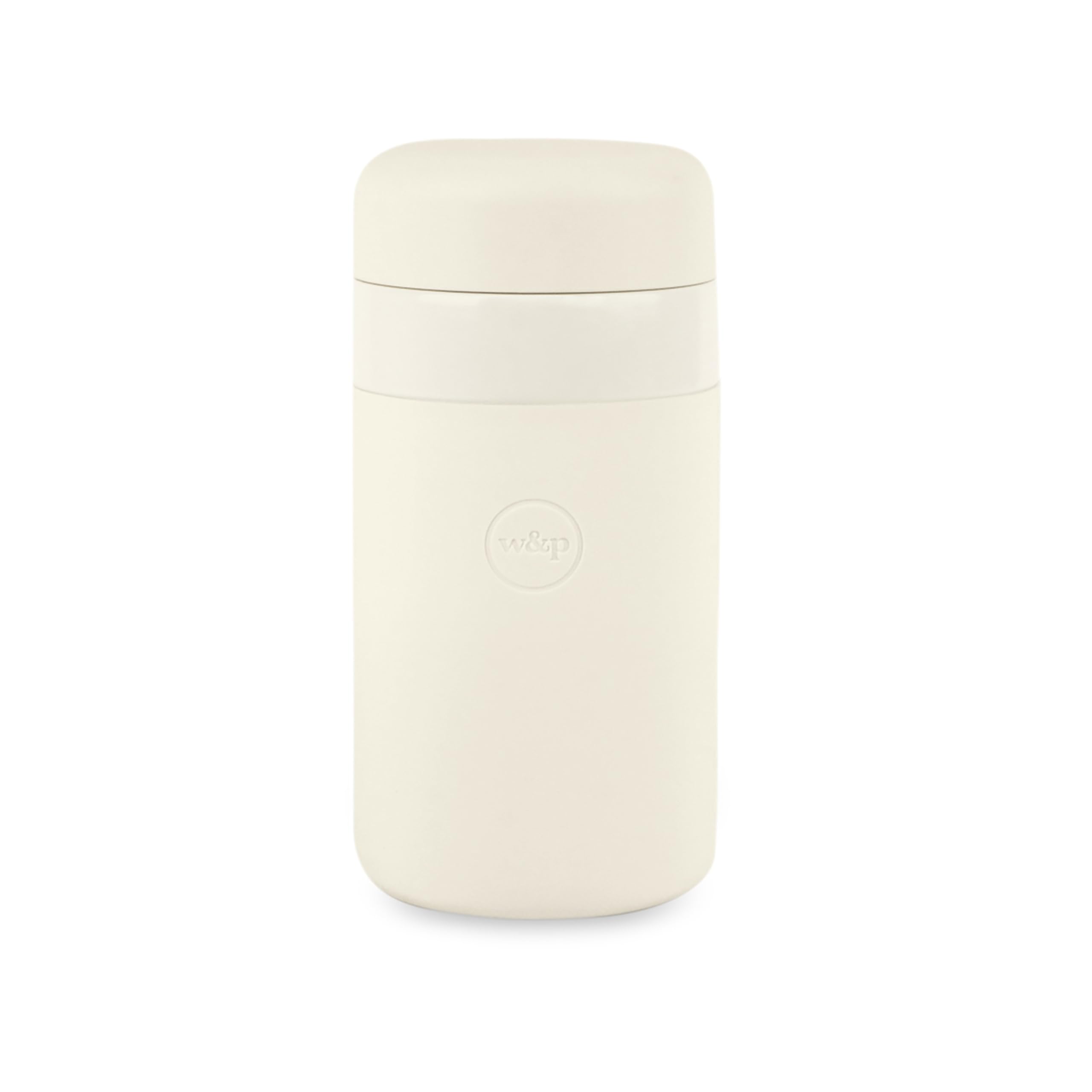 W&P Porter Insulated Bottle 12 oz | Clean Taste Ceramic Coating for Water, Coffee, & Tea | Wide Mouth Vacuum Insulated | Dishwasher Safe, Cream