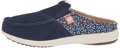Spenco Women's Siesta Via Slide Clog, Peacoat Floral, 6