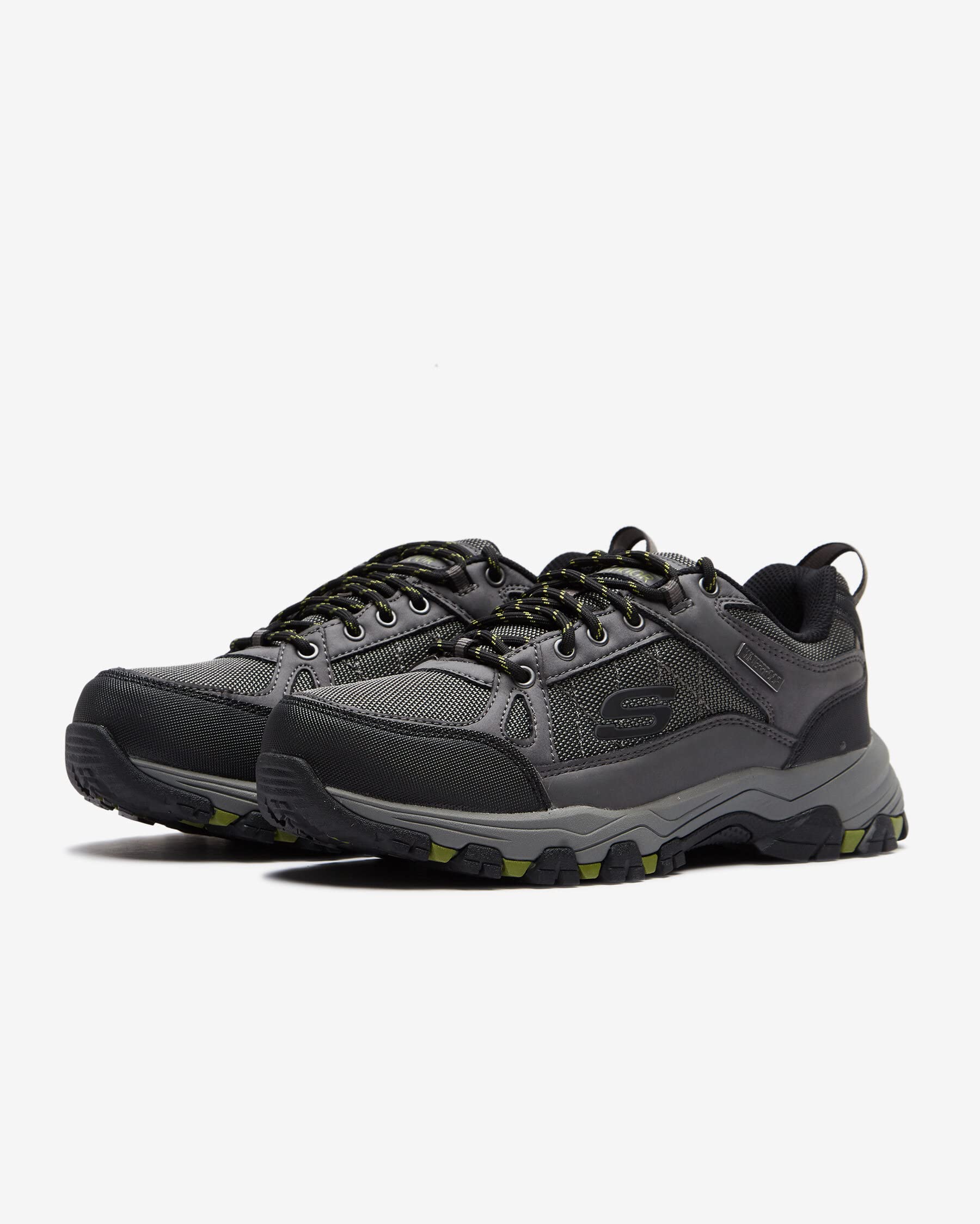 Skechers USA Men's Men's Selmen-Cormack Waterproof Low Profile Water Proof Lace Up with Cap Toe Oxford, Char, 13