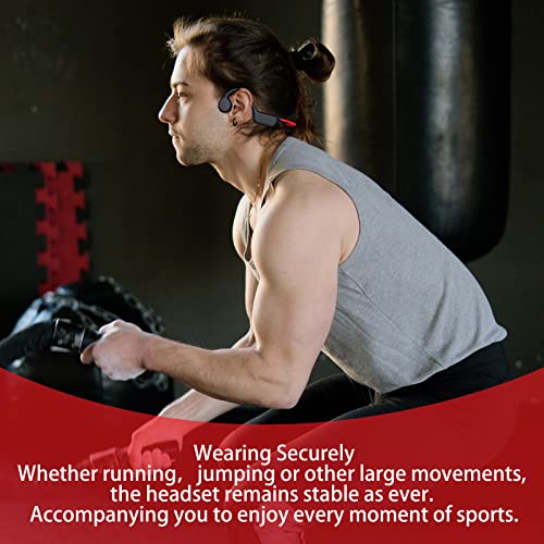 FOLEY Bone Conduction Headphones, IPX8 Waterproof Underwater Headphones for Swimming Wireless Bluetooth 5.3 Build-in 32GB Memory and Microphone MP3 Player Open Ear Headsets for Diving/Cycling/Running