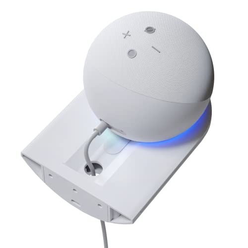 All-new Echo Dot (5th Gen, 2022 release) Bundle. Includes Echo Dot (5th Gen, 2022 release) | Glacier White & the Made For Amazon Wall Mount | White