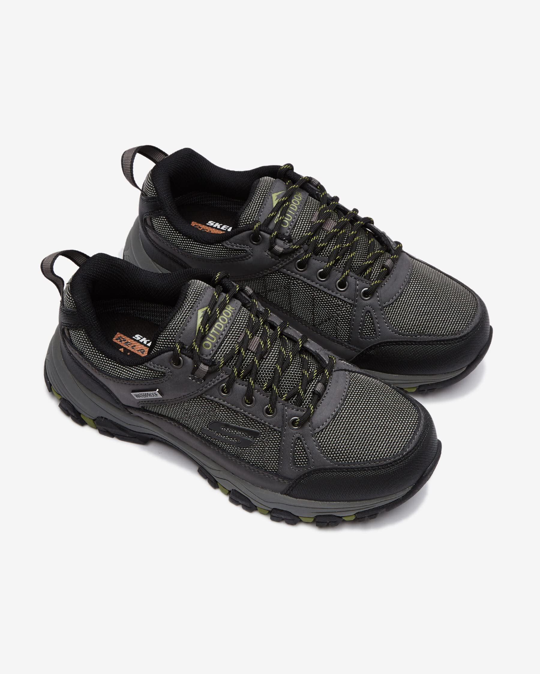 Skechers USA Men's Men's Selmen-Cormack Waterproof Low Profile Water Proof Lace Up with Cap Toe Oxford, Char, 13