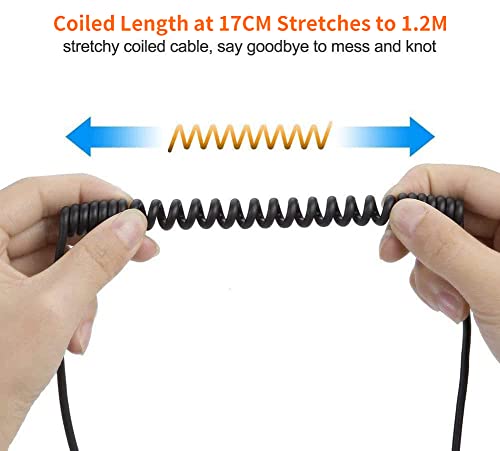 CableCreation Coiled USB to Micro USB Cable 0.56ft to 4ft, USB 2.0 A to Micro USB Charging Data Cord Works for Android Smartphone,Tablet, Wall and Car Charger, Space Gray
