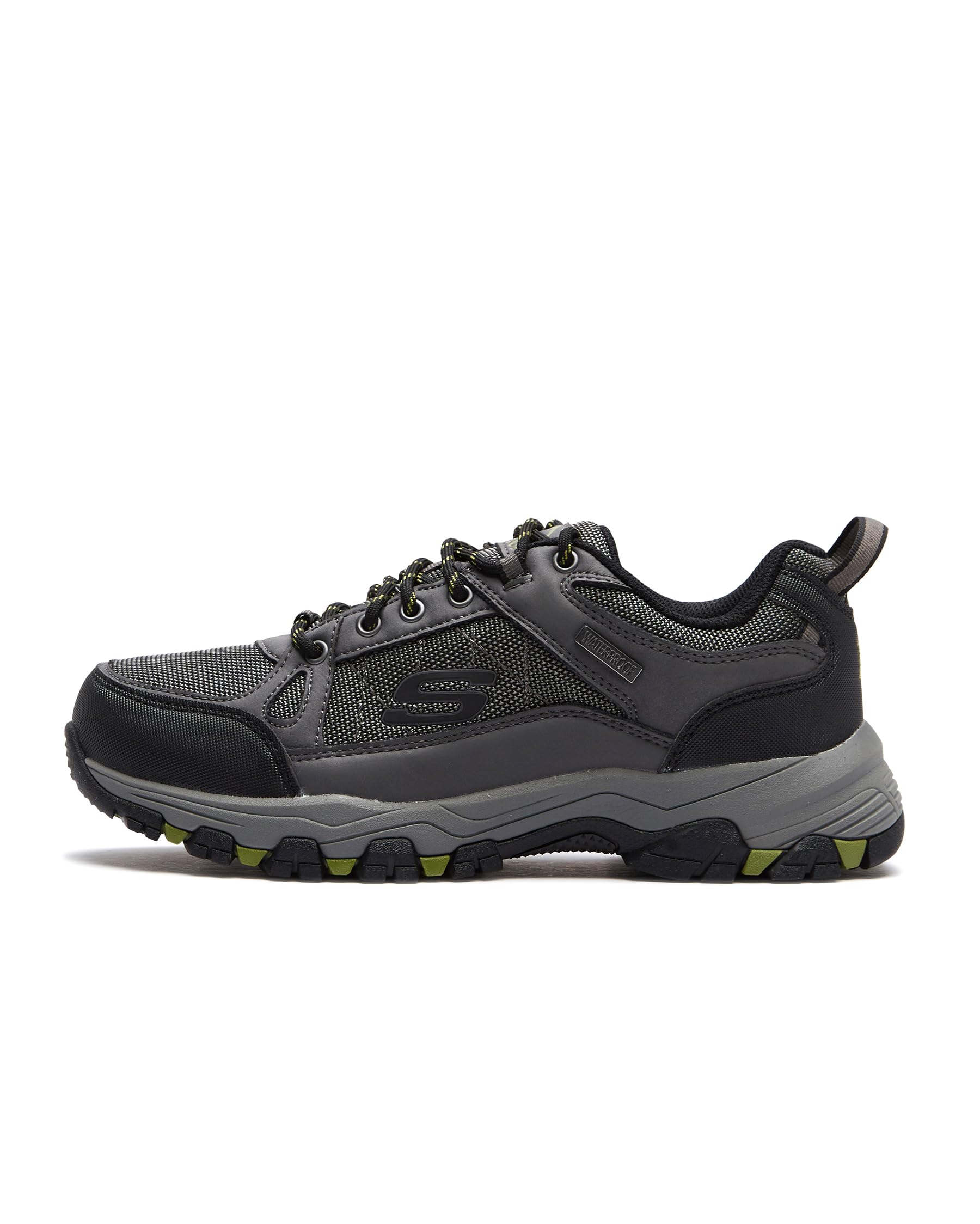 Skechers USA Men's Men's Selmen-Cormack Waterproof Low Profile Water Proof Lace Up with Cap Toe Oxford, Char, 13