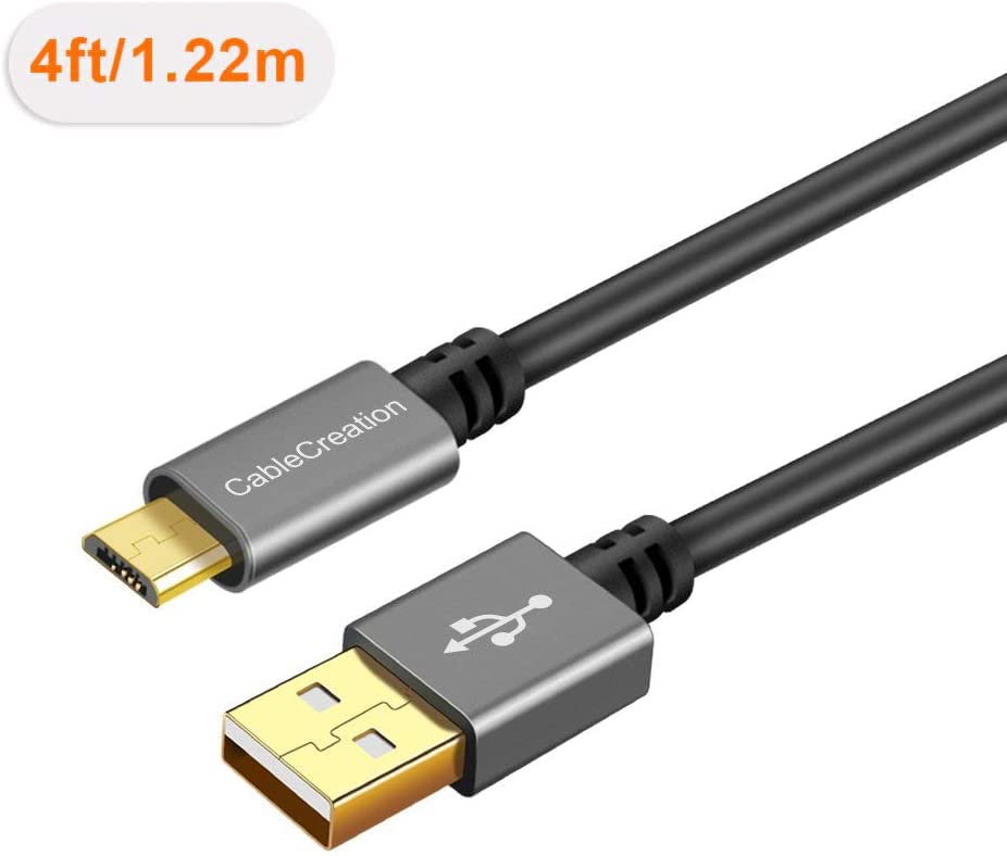 CableCreation Coiled USB to Micro USB Cable 0.56ft to 4ft, USB 2.0 A to Micro USB Charging Data Cord Works for Android Smartphone,Tablet, Wall and Car Charger, Space Gray