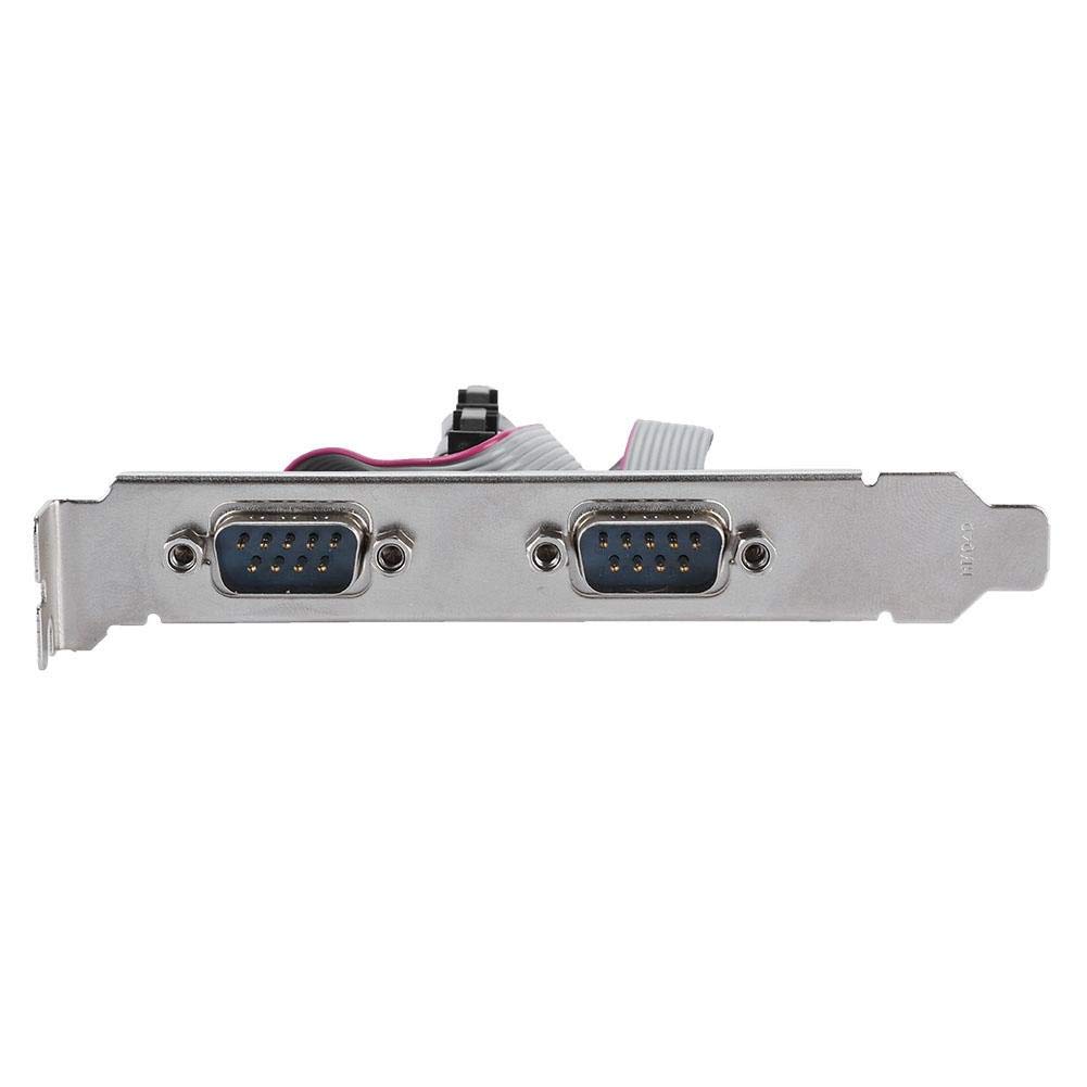 Eboxer 2 Port PCI Express RS232 Serial Adapter, PCIe to RS232 Serial Port Host Controller Expansion Card for Laptop PC, 2.5Gb/s Full Duplex Channel, Plug and Play