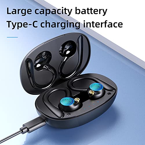 BWISUP Sports Bluetooth Headset, Wireless Headset with Headset Hook, IPX7 Waterproof Wireless Headset, 70 Hours Playing time, Noise Reduction Headset, Built-in Microphone Headset, for Fitness